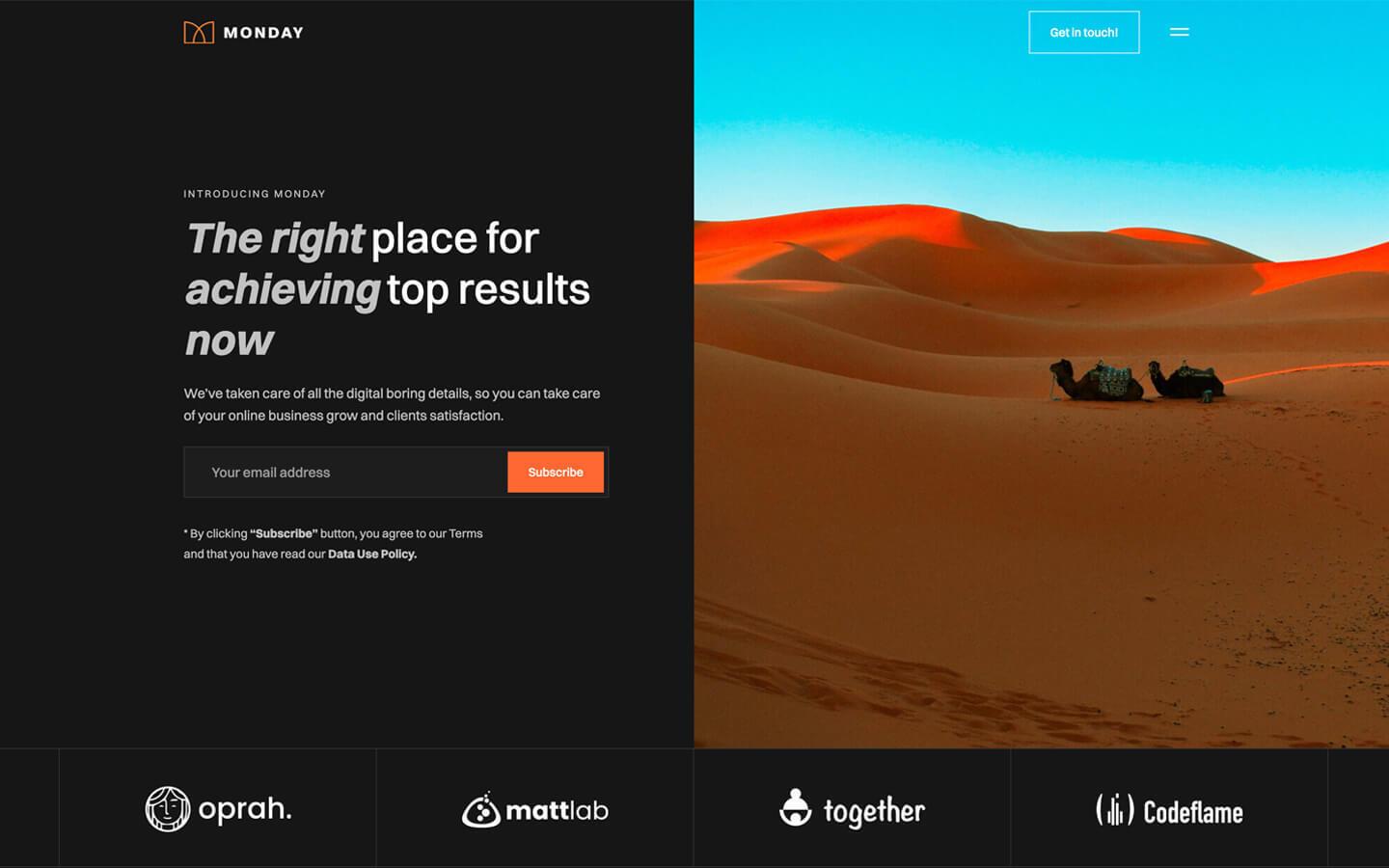 Monday - Agency HTML5 Responsive Website Template