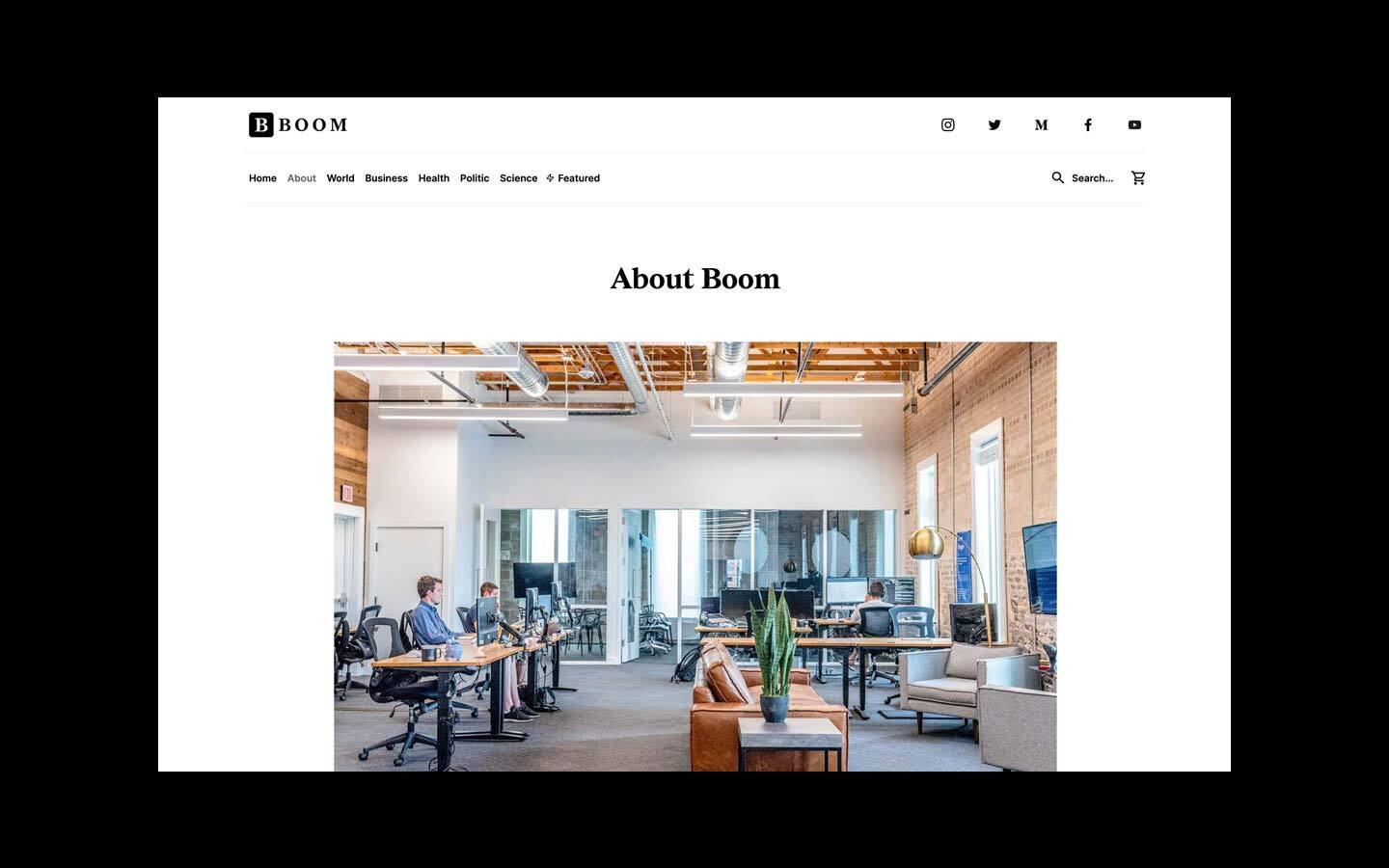 Boom - News HTML5 Responsive Website Template