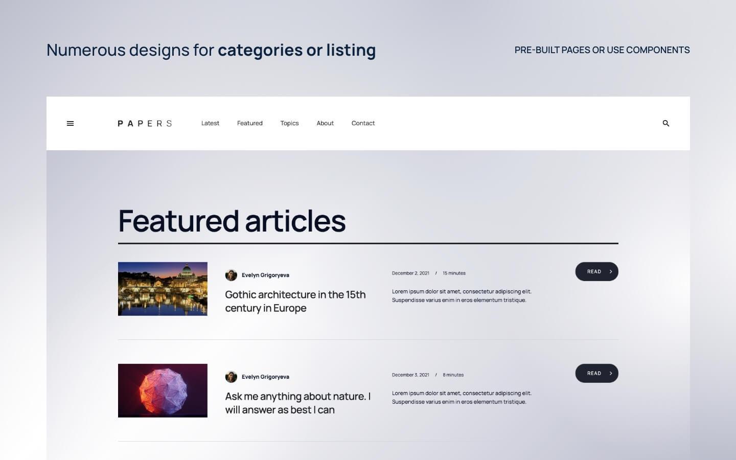 Papers - Blog HTML5 Responsive Website Template