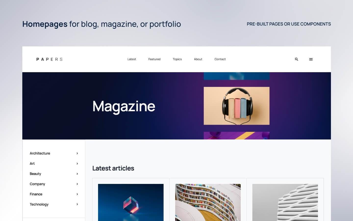 Papers - Blog HTML5 Responsive Website Template