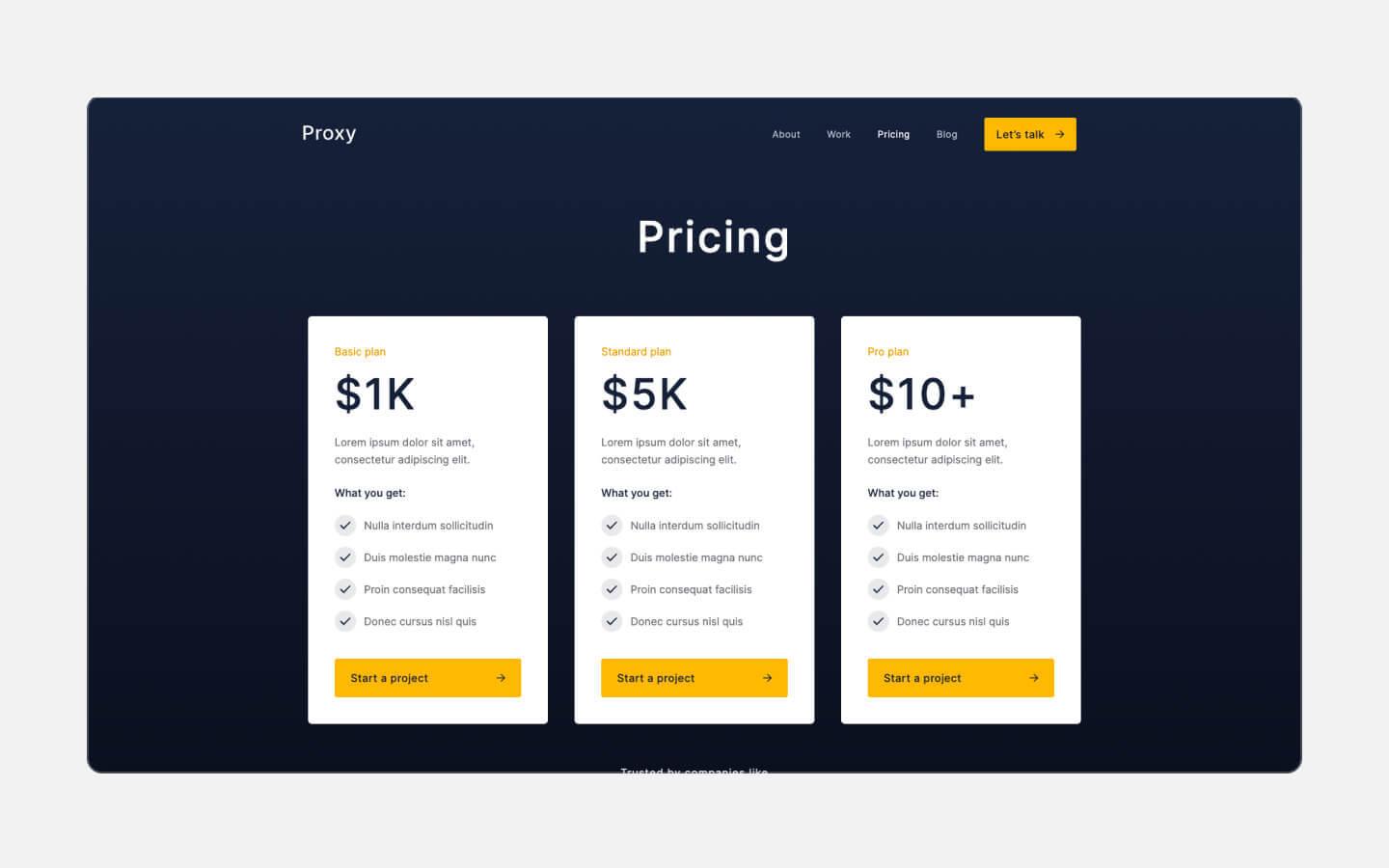 Proxy - Agency HTML5 Responsive Website Template