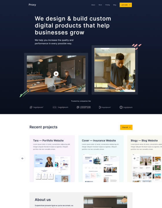 Proxy - Agency HTML5 Responsive Website Template