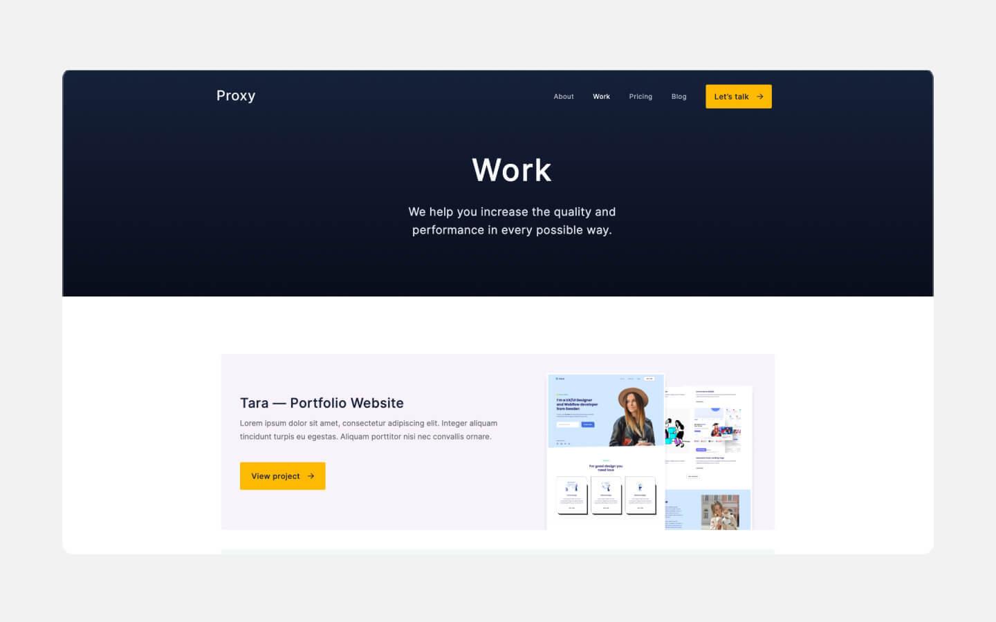 Proxy - Agency HTML5 Responsive Website Template