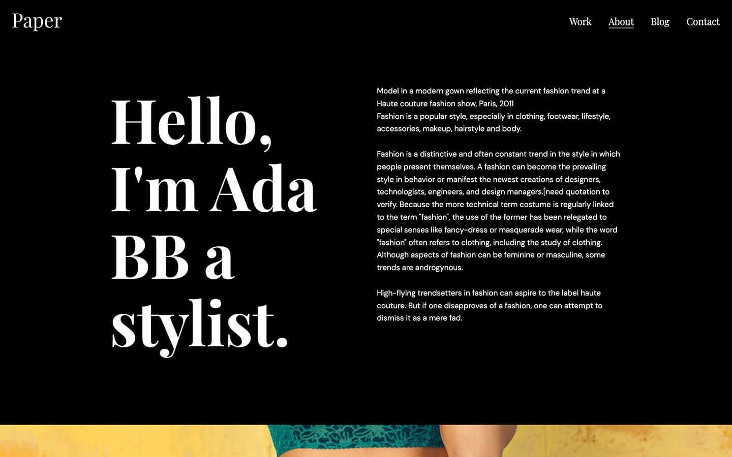 Paper - Portfolio HTML5 Responsive Website Template