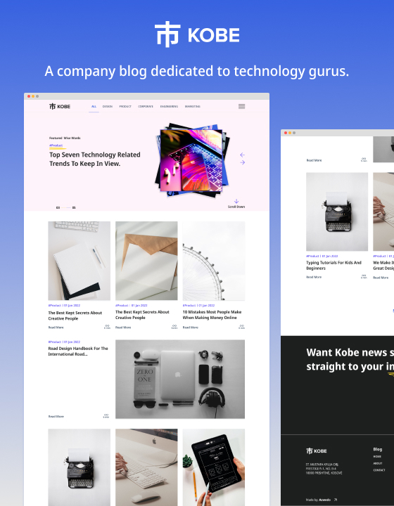 Kobe - Blog HTML5 Responsive Website Template