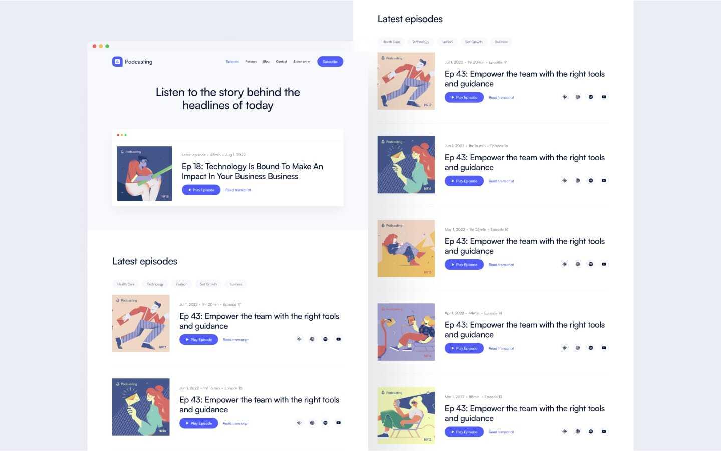 Podcasting - Podcast HTML5 Responsive Website Template