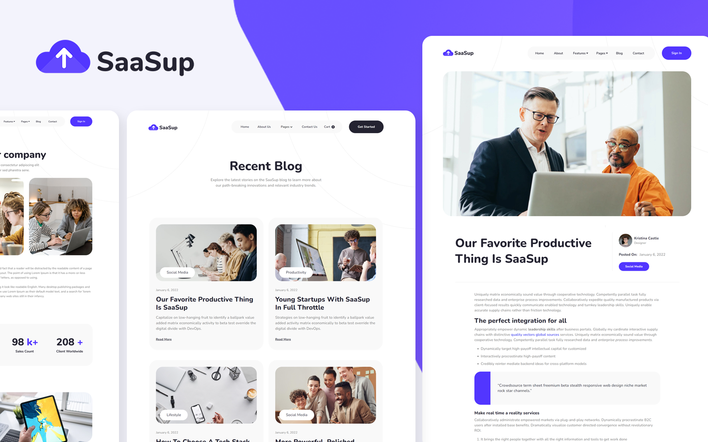 SaaSup - SaaS HTML5 Responsive Website Template