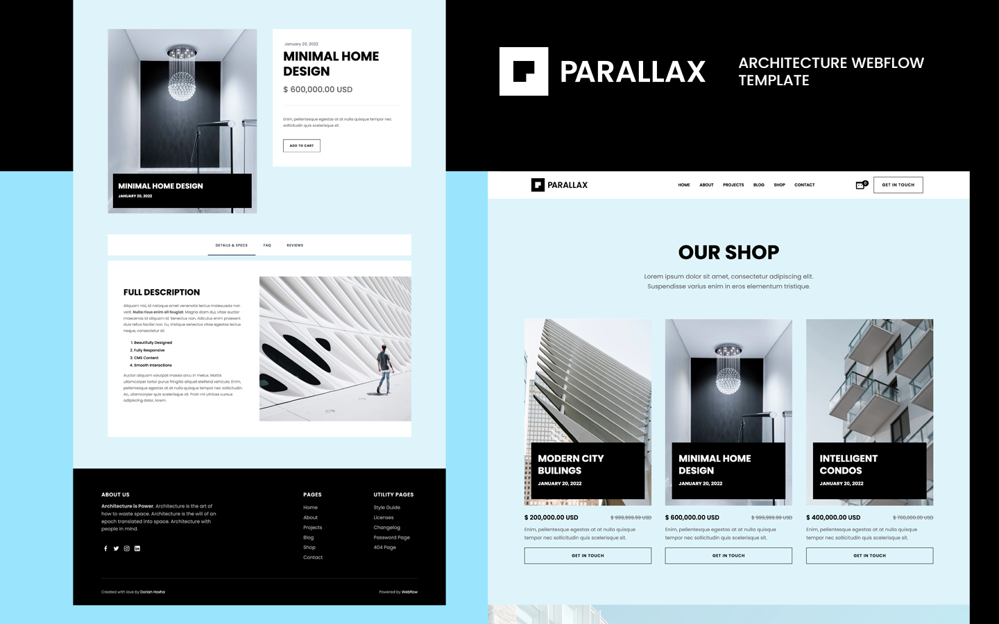 Parallax - Architecture HTML5 Responsive Website Template