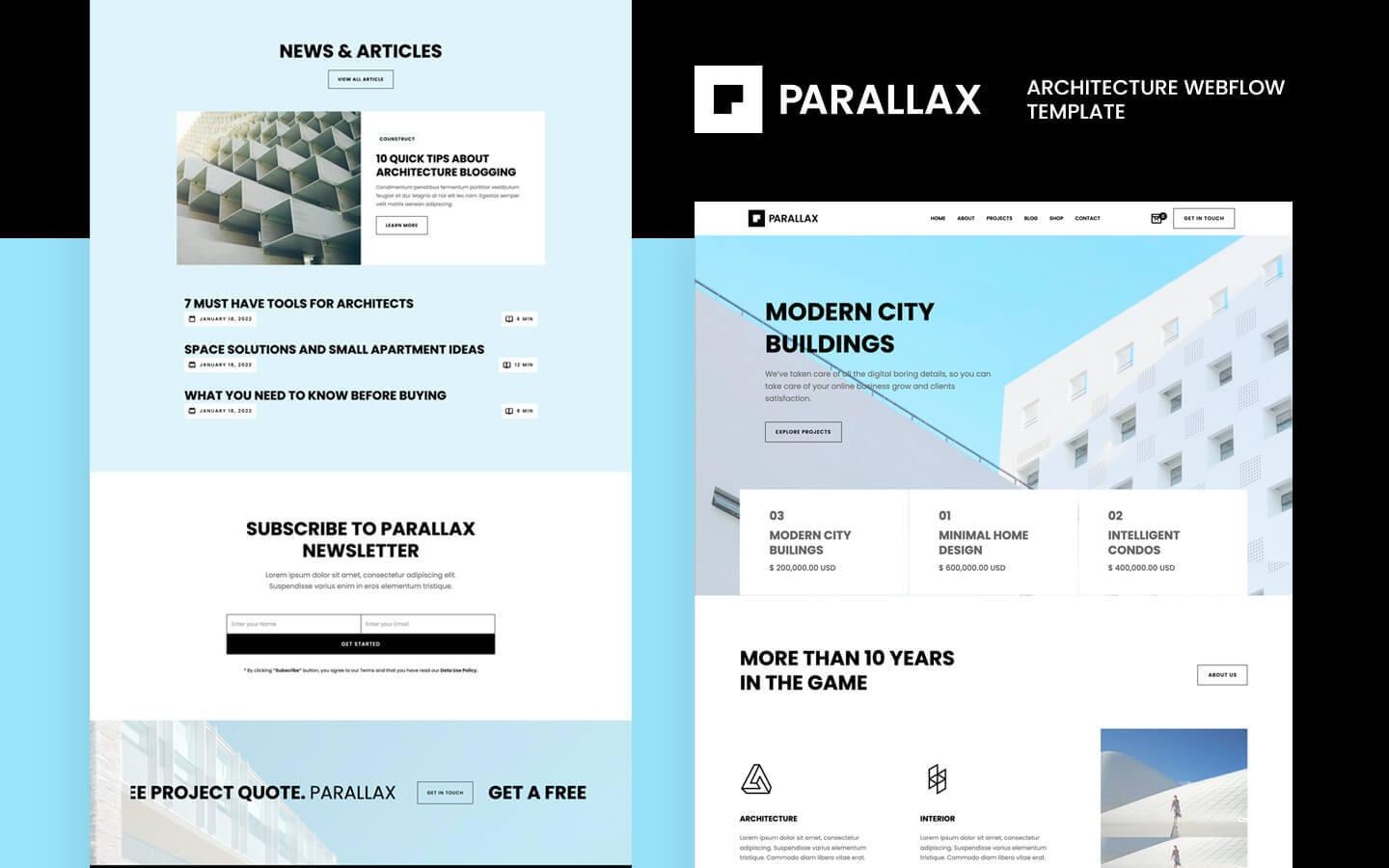Parallax - Architecture HTML5 Responsive Website Template