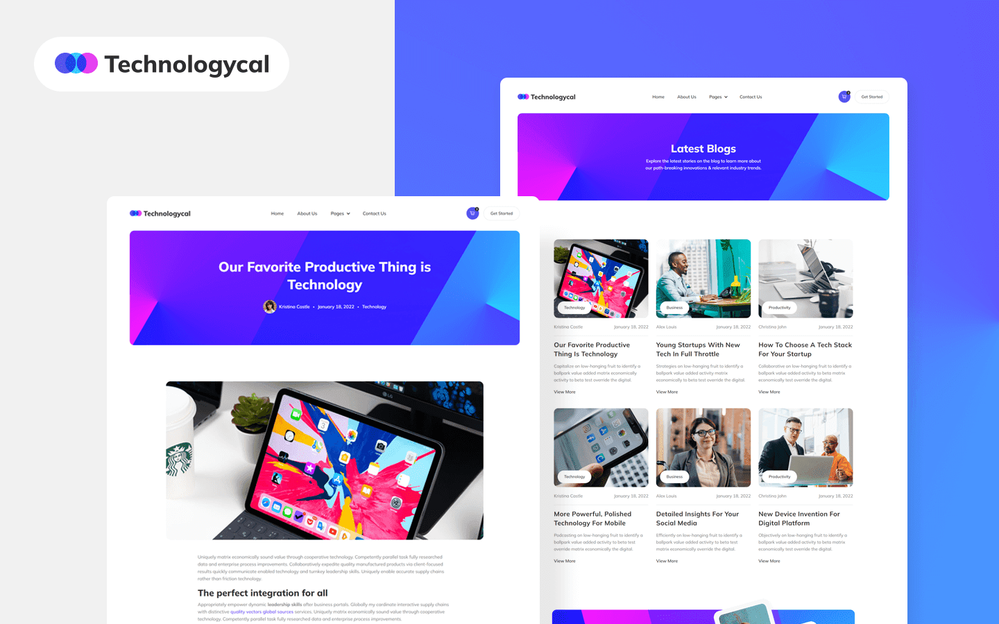 Technologycal - Technology HTML5 Responsive Website Template