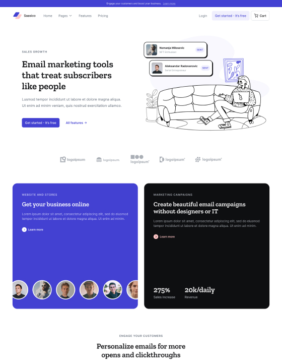Saasico - SaaS HTML5 Responsive Website Template