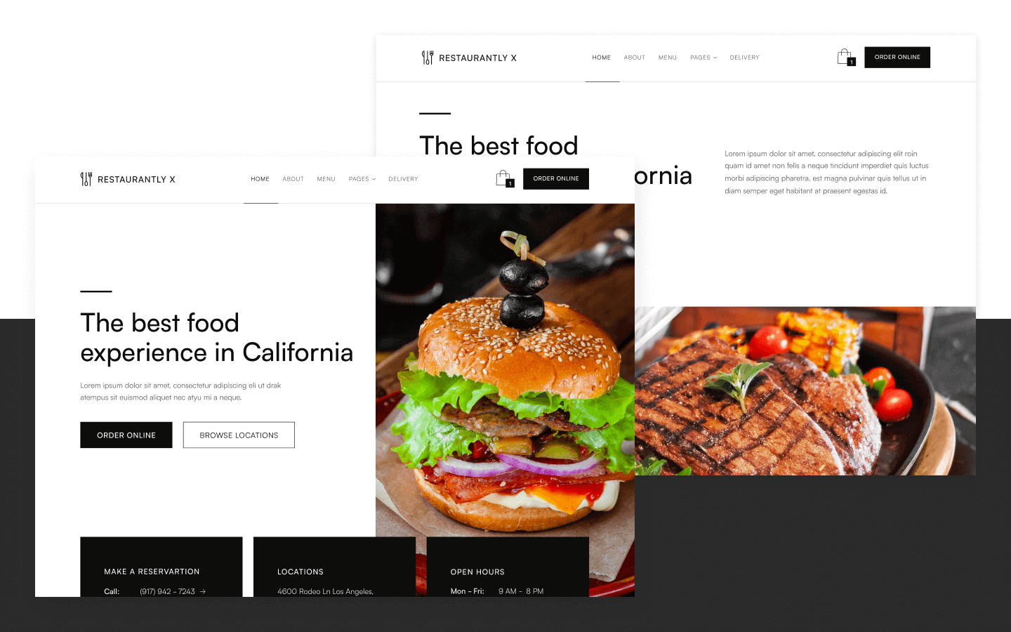 Restaurantly X - Restaurant HTML5 Responsive Website Template