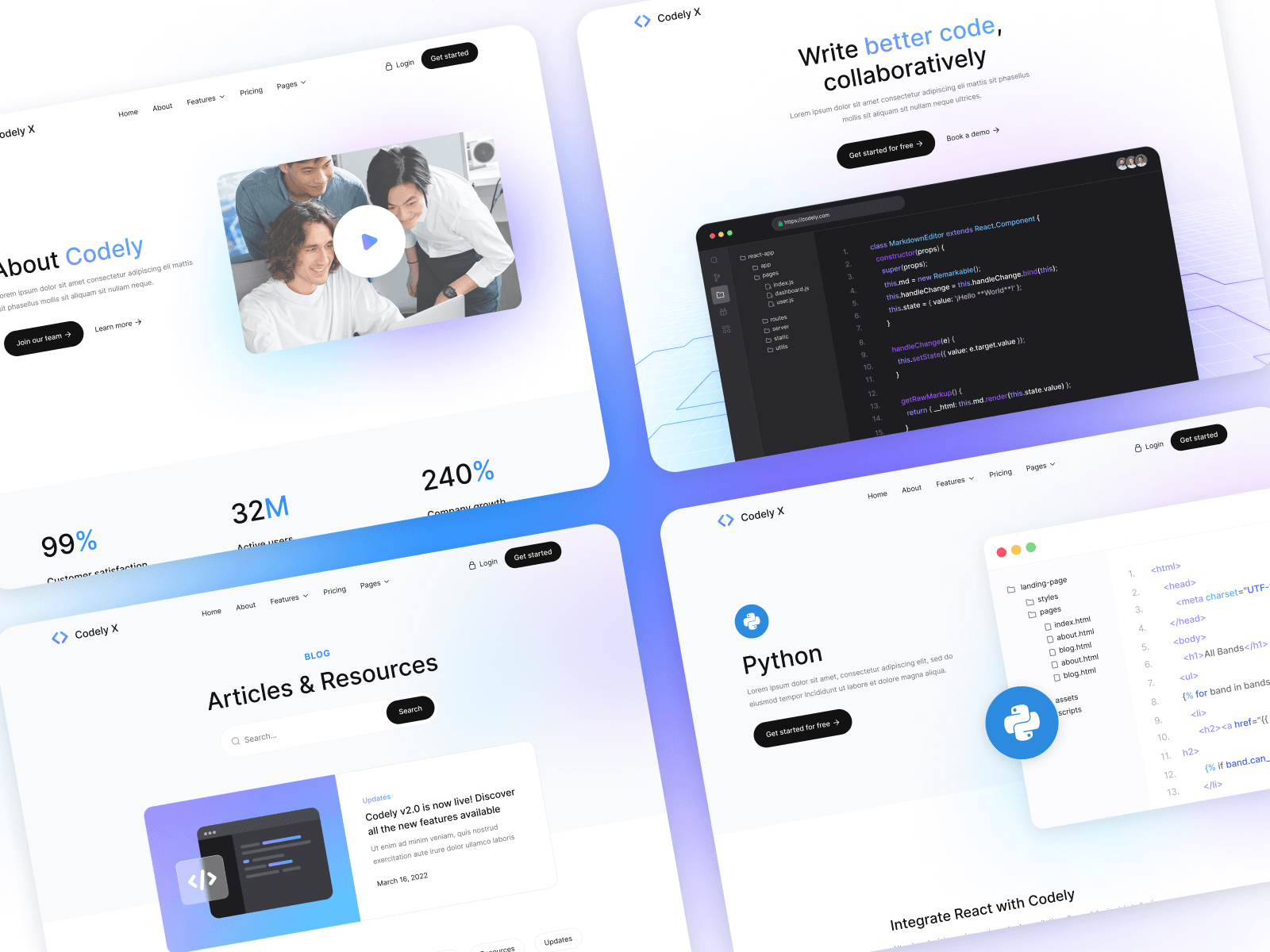Codely X - SaaS HTML5 Responsive Website Template