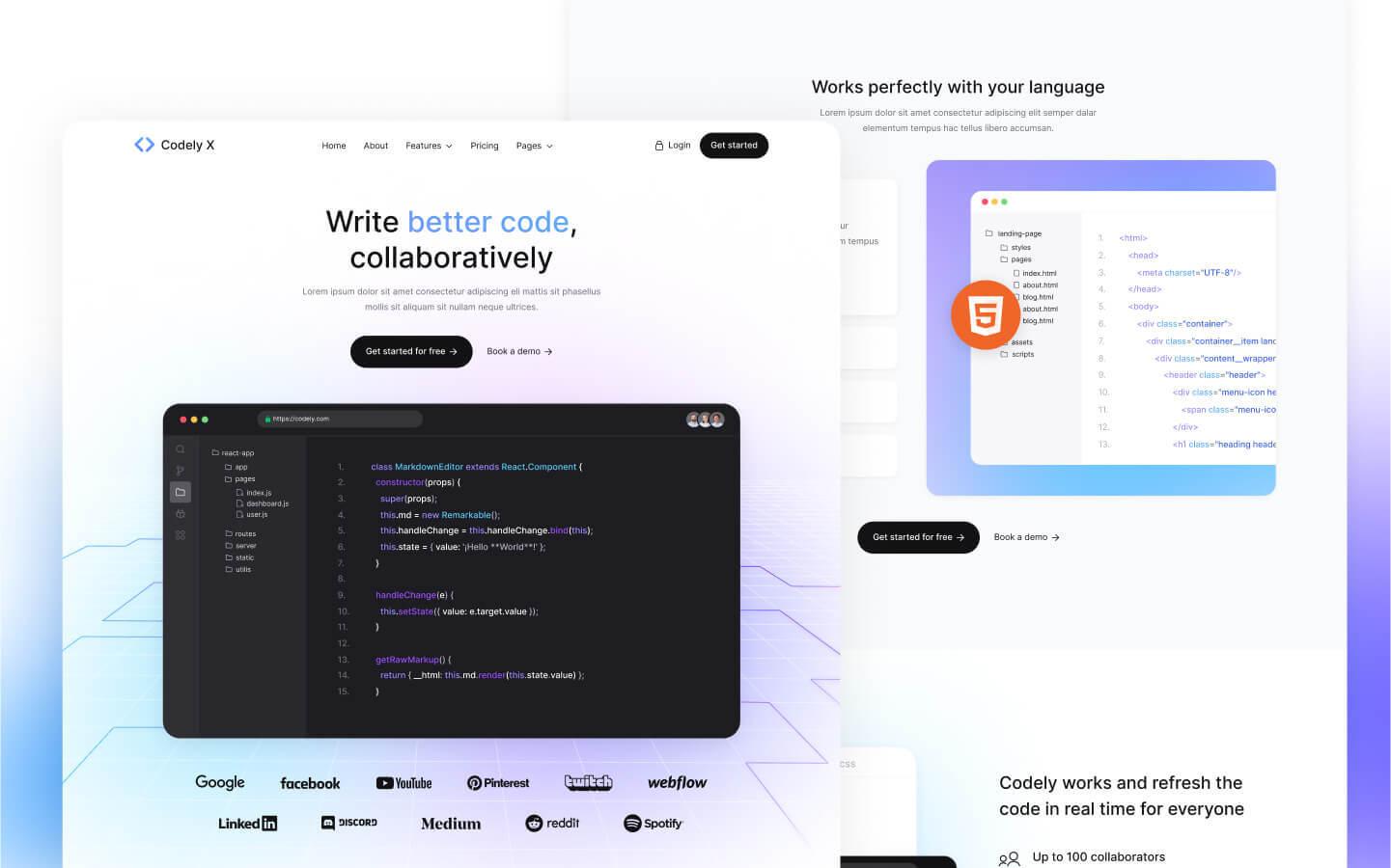 Codely X - SaaS HTML5 Responsive Website Template