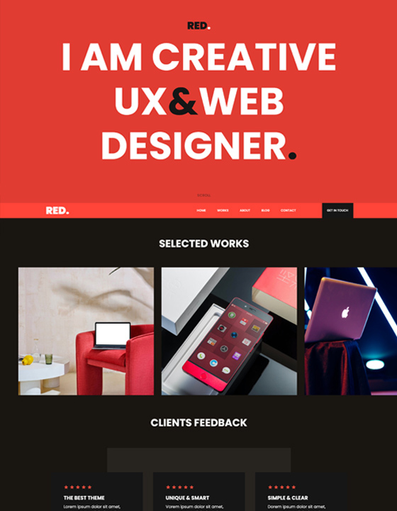 Red - Portfolio HTML5 Responsive Website Template