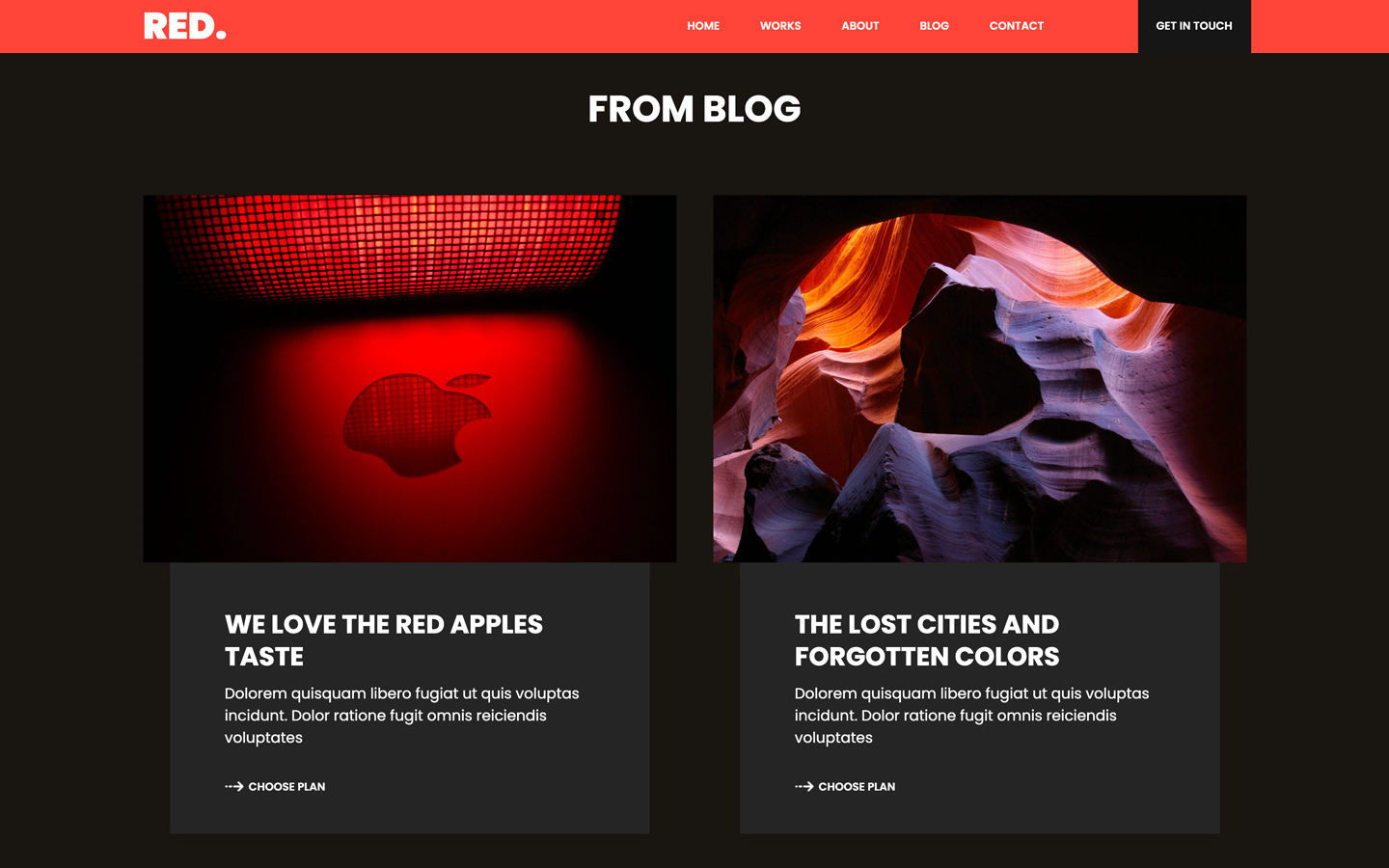 Red - Portfolio HTML5 Responsive Website Template