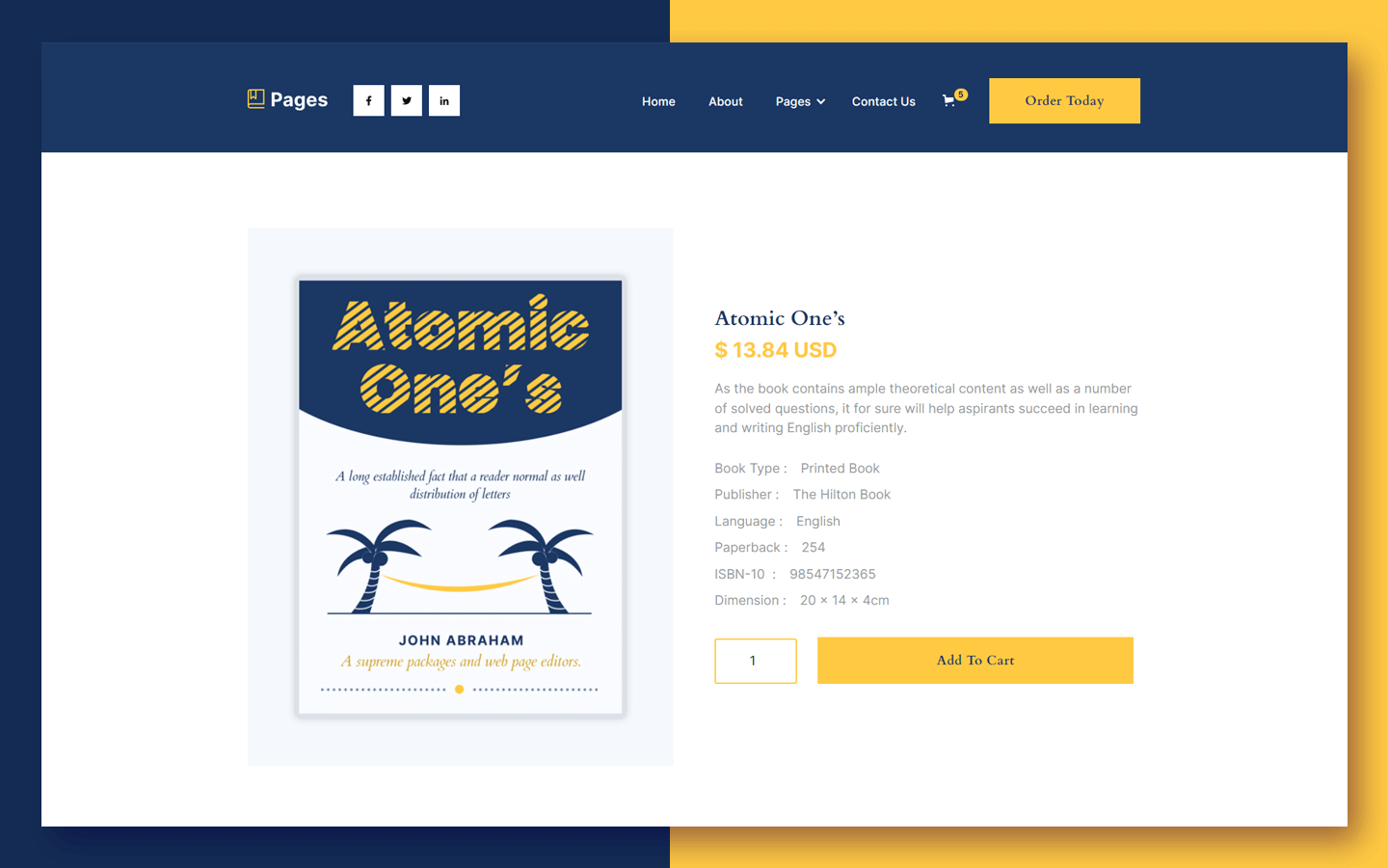 Pages - Book HTML5 Responsive Website Template