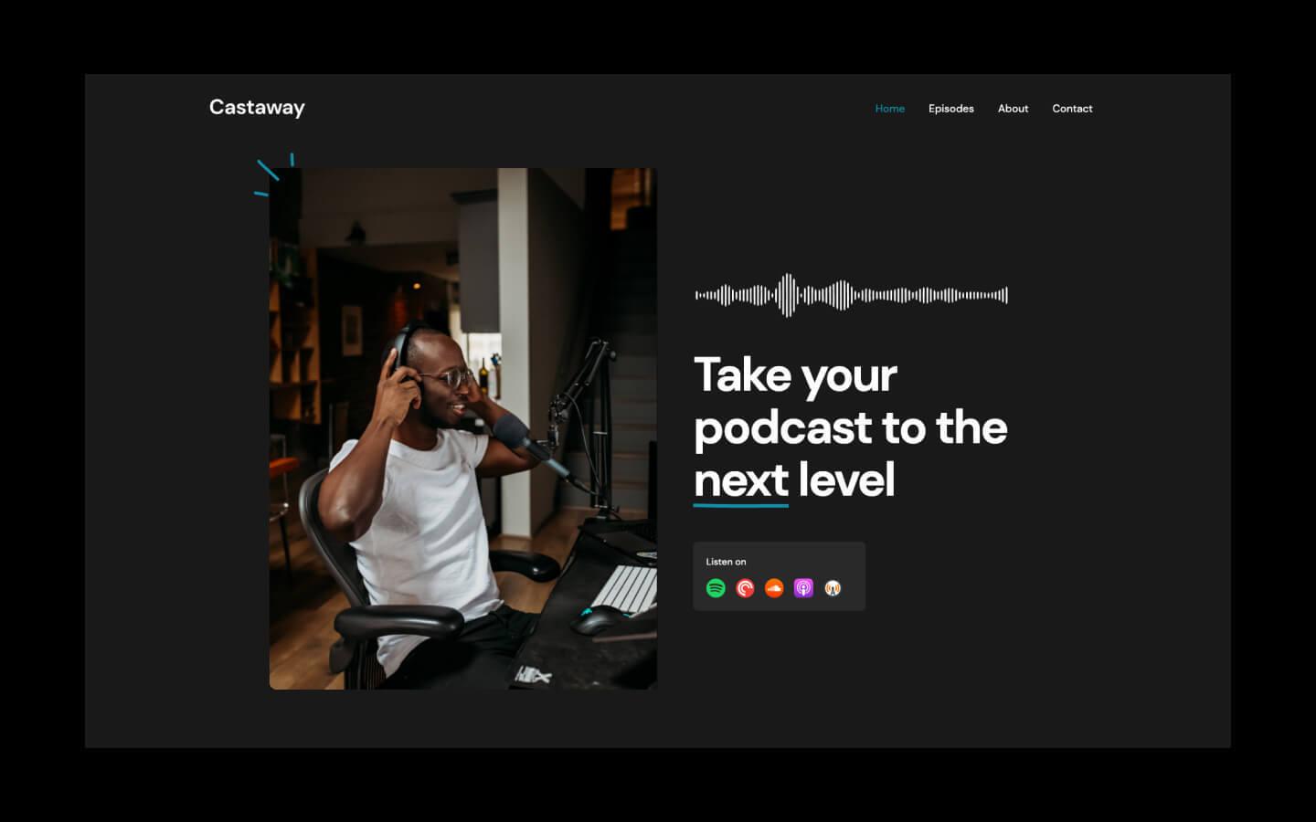 Castaway - Podcast HTML5 Responsive Website Template