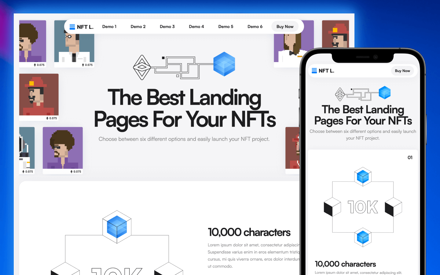 NFT Landing - Landing page HTML5 Responsive Website Template