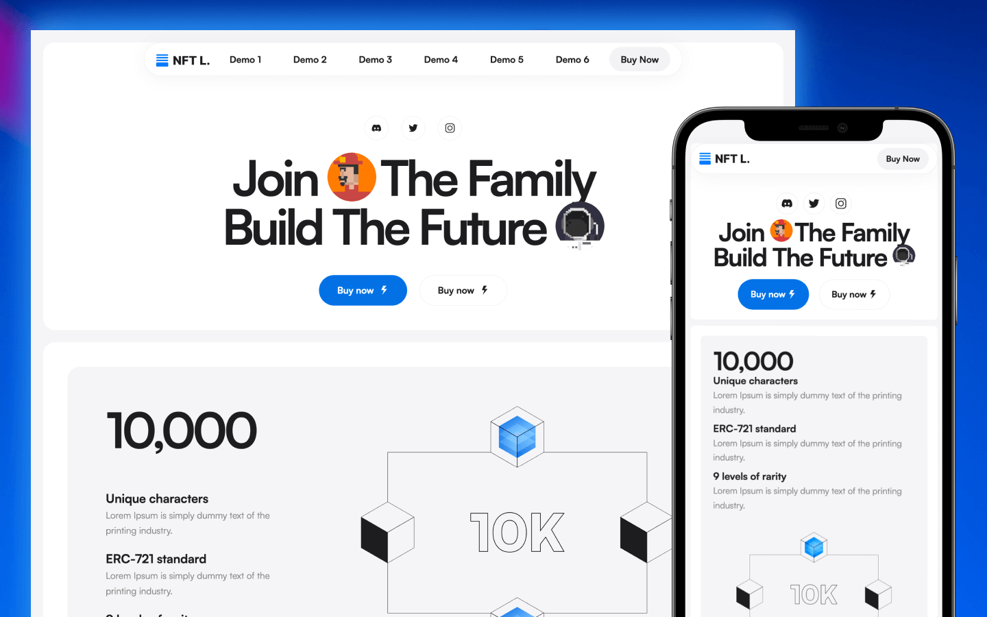 NFT Landing - Landing page HTML5 Responsive Website Template