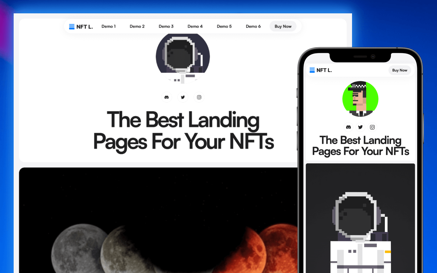 NFT Landing - Landing page HTML5 Responsive Website Template