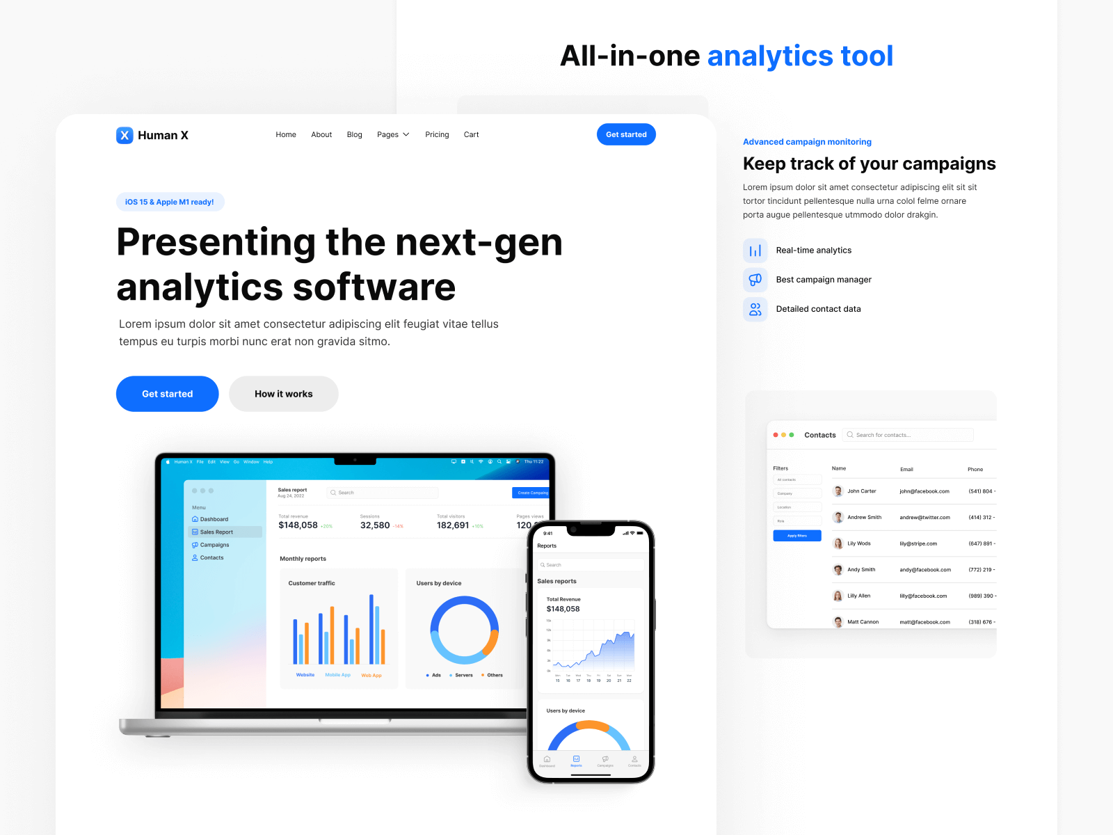 Human X - App HTML5 Responsive Website Template