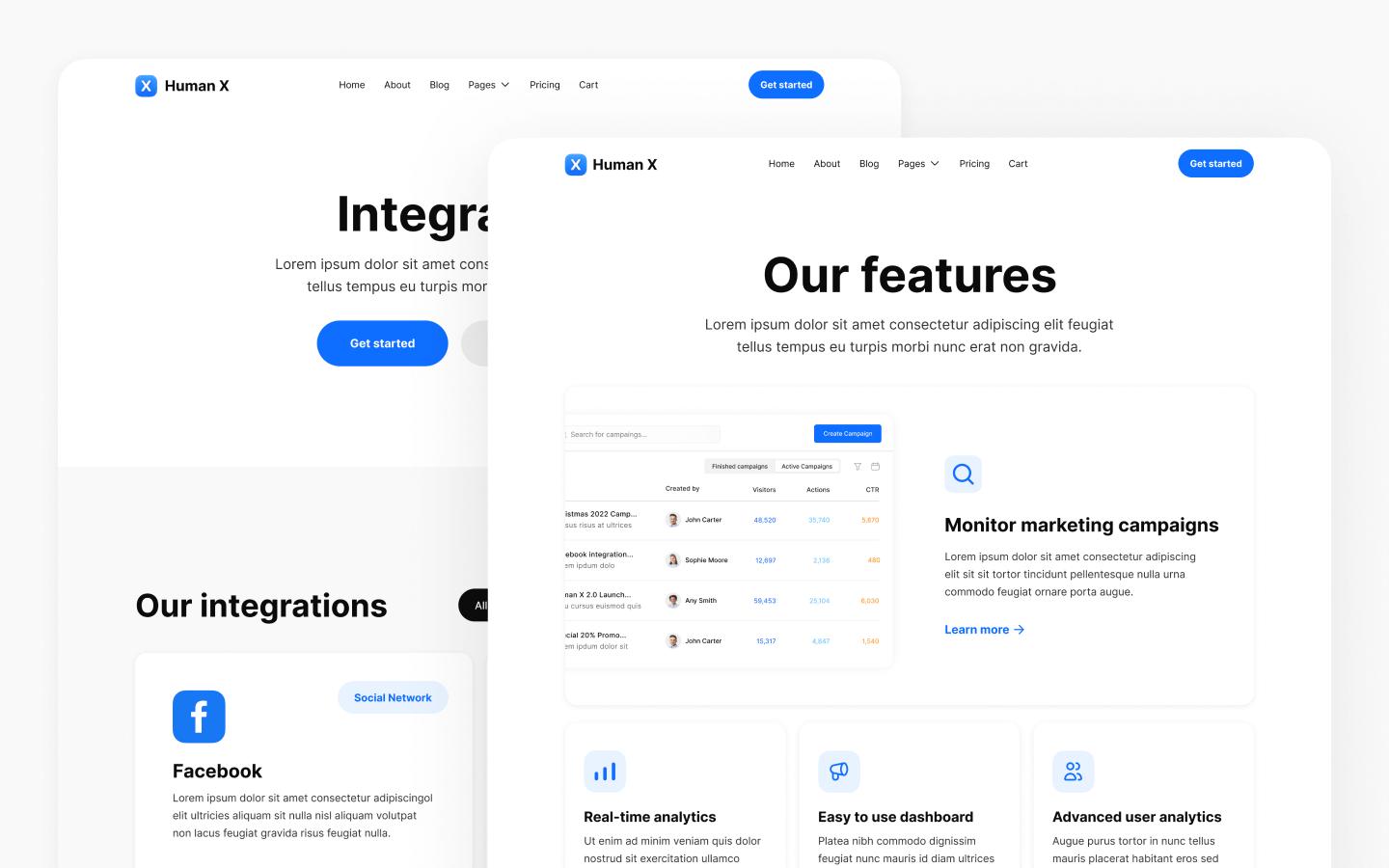 Human X - App HTML5 Responsive Website Template