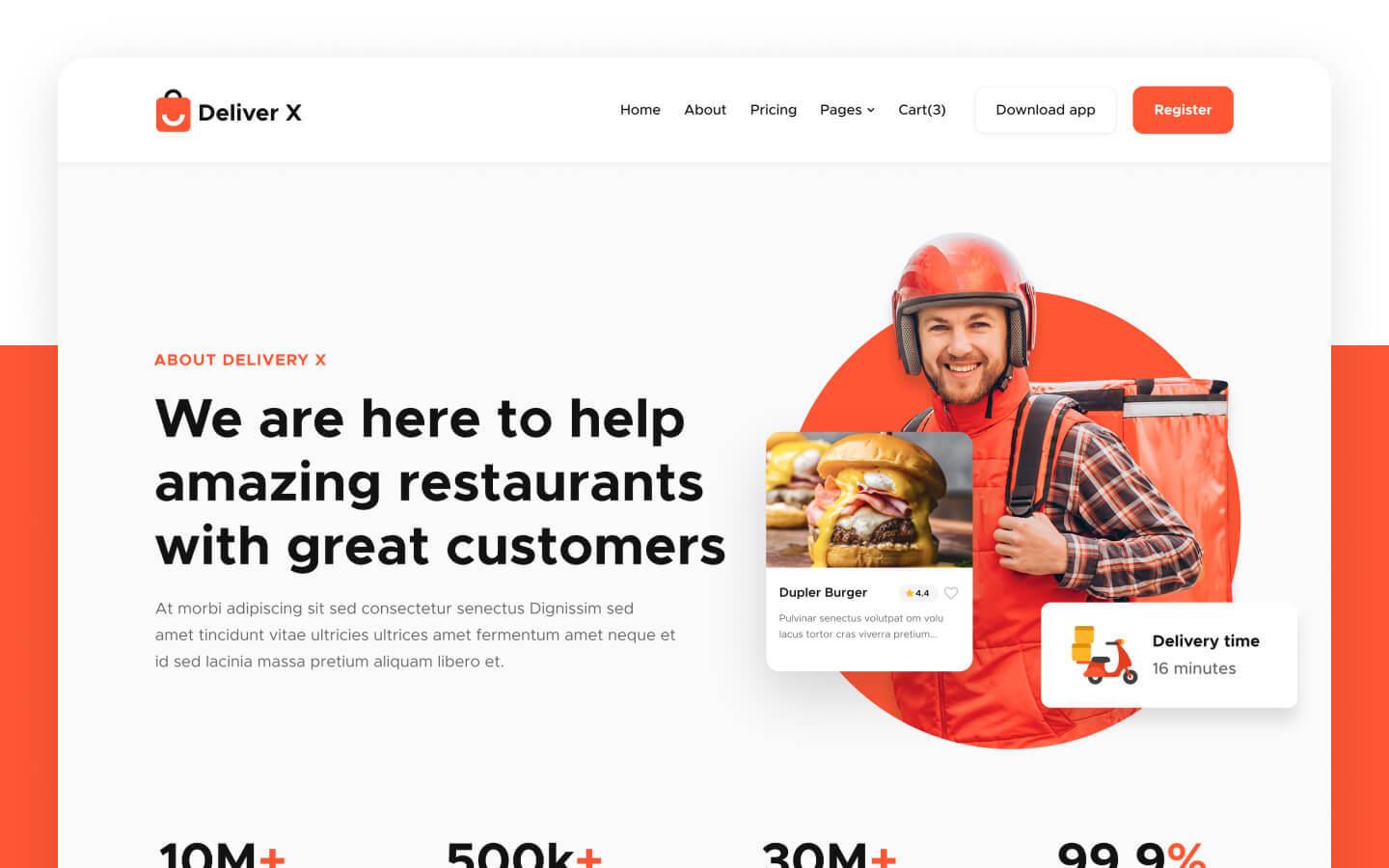 Deliver X - Delivery HTML5 Responsive Website Template