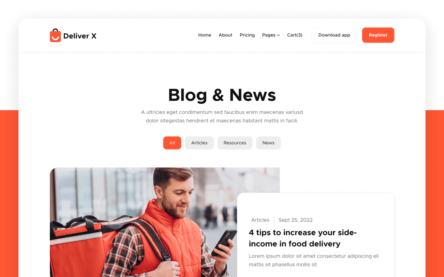 Deliver X - Delivery HTML5 Responsive Website Template