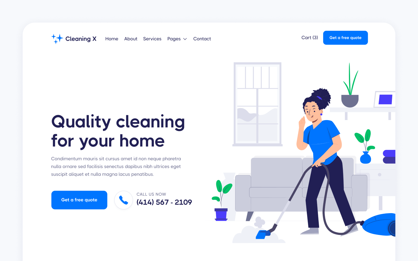 Cleaning X - Small Business HTML5 Responsive Website Template