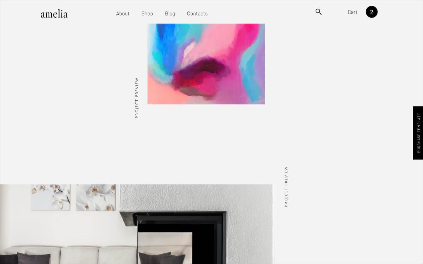 Amelia - Artist HTML5 Responsive Website Template