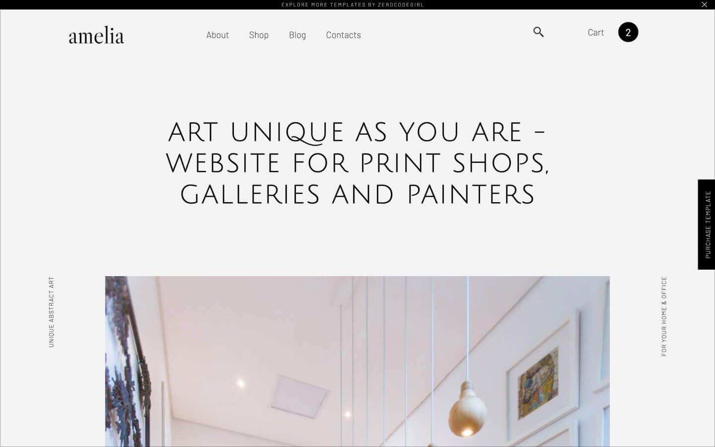 Amelia - Artist HTML5 Responsive Website Template