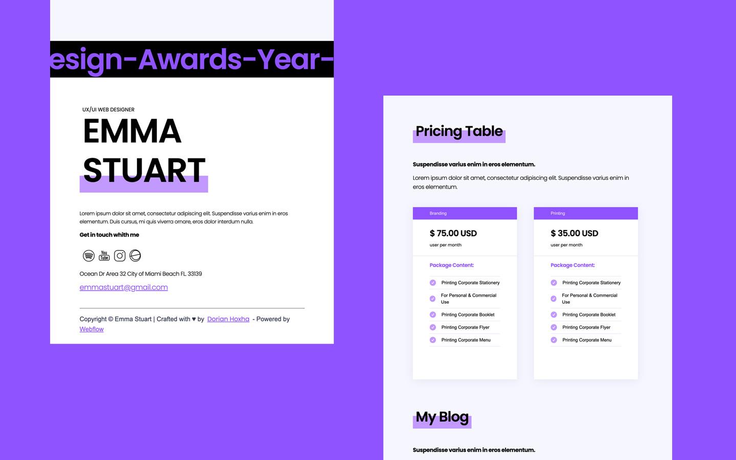 Emma Stuart - Resume HTML5 Responsive Website Template