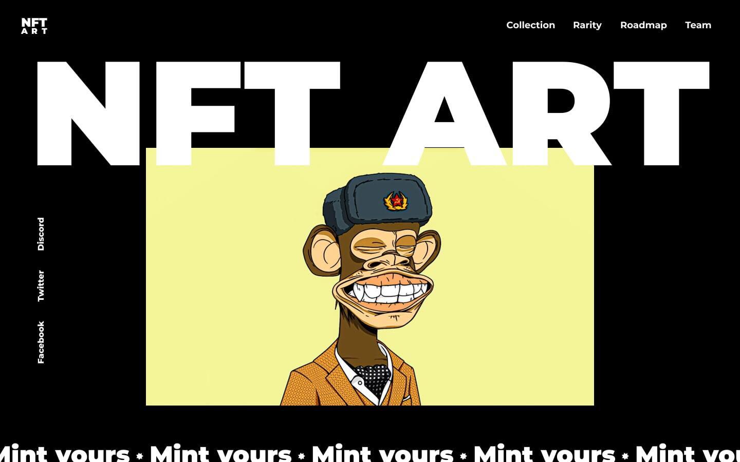 NFT Art - Portfolio HTML5 Responsive Website Template