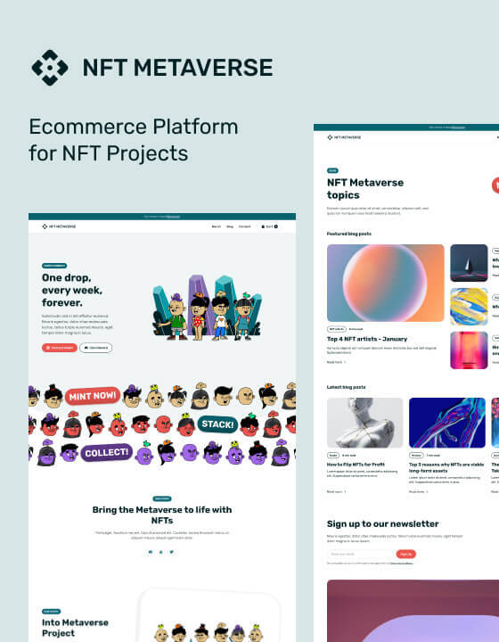 NFT Metaverse - Business HTML5 Responsive Website Template