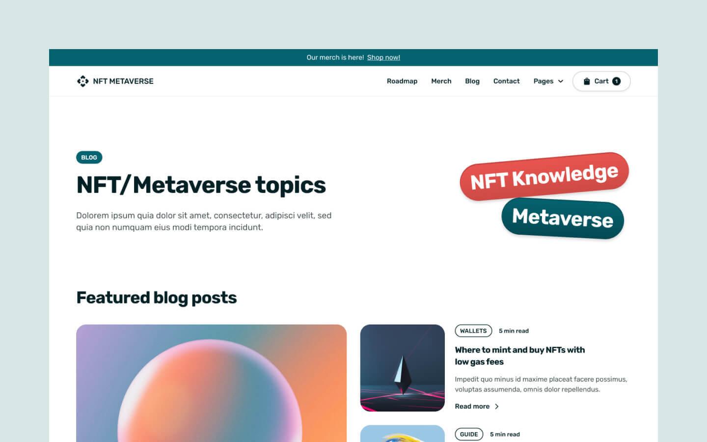 NFT Metaverse - Business HTML5 Responsive Website Template