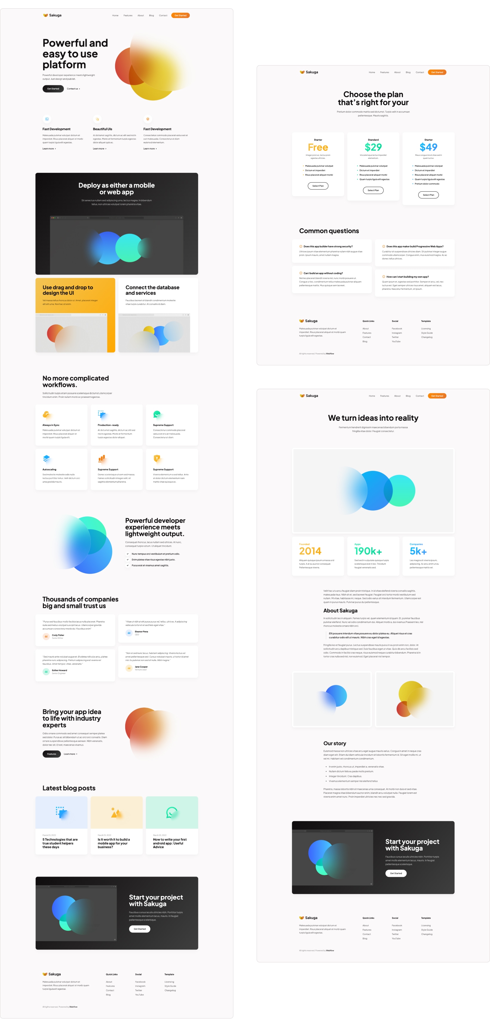 Sakuga - Startup HTML5 Responsive Website Template