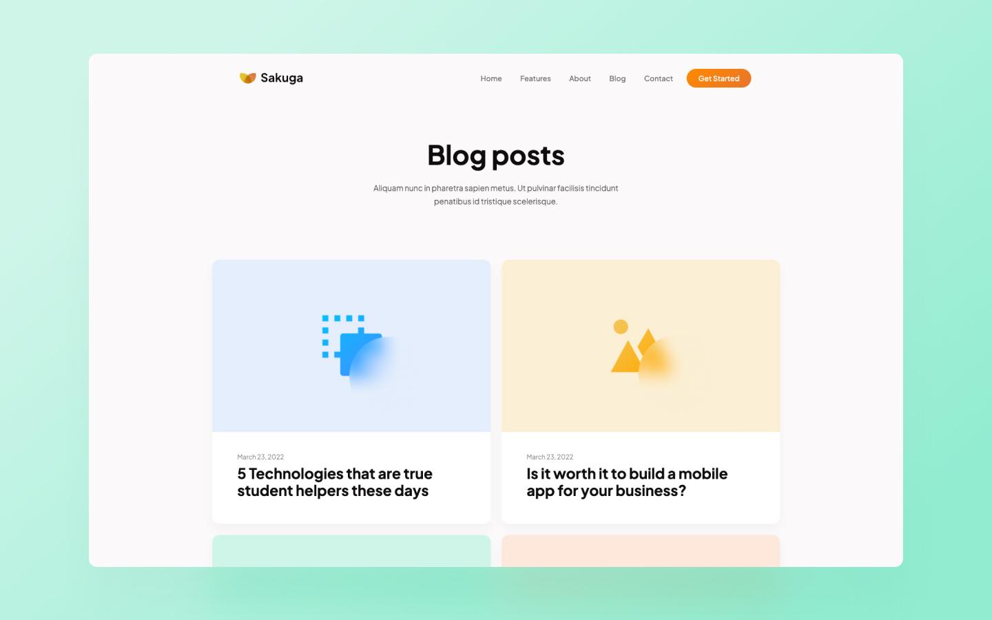 Sakuga - Startup HTML5 Responsive Website Template