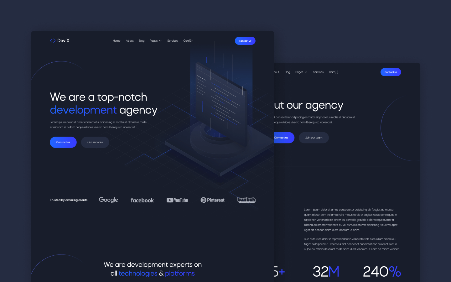 Dev X - Agency HTML5 Responsive Website Template