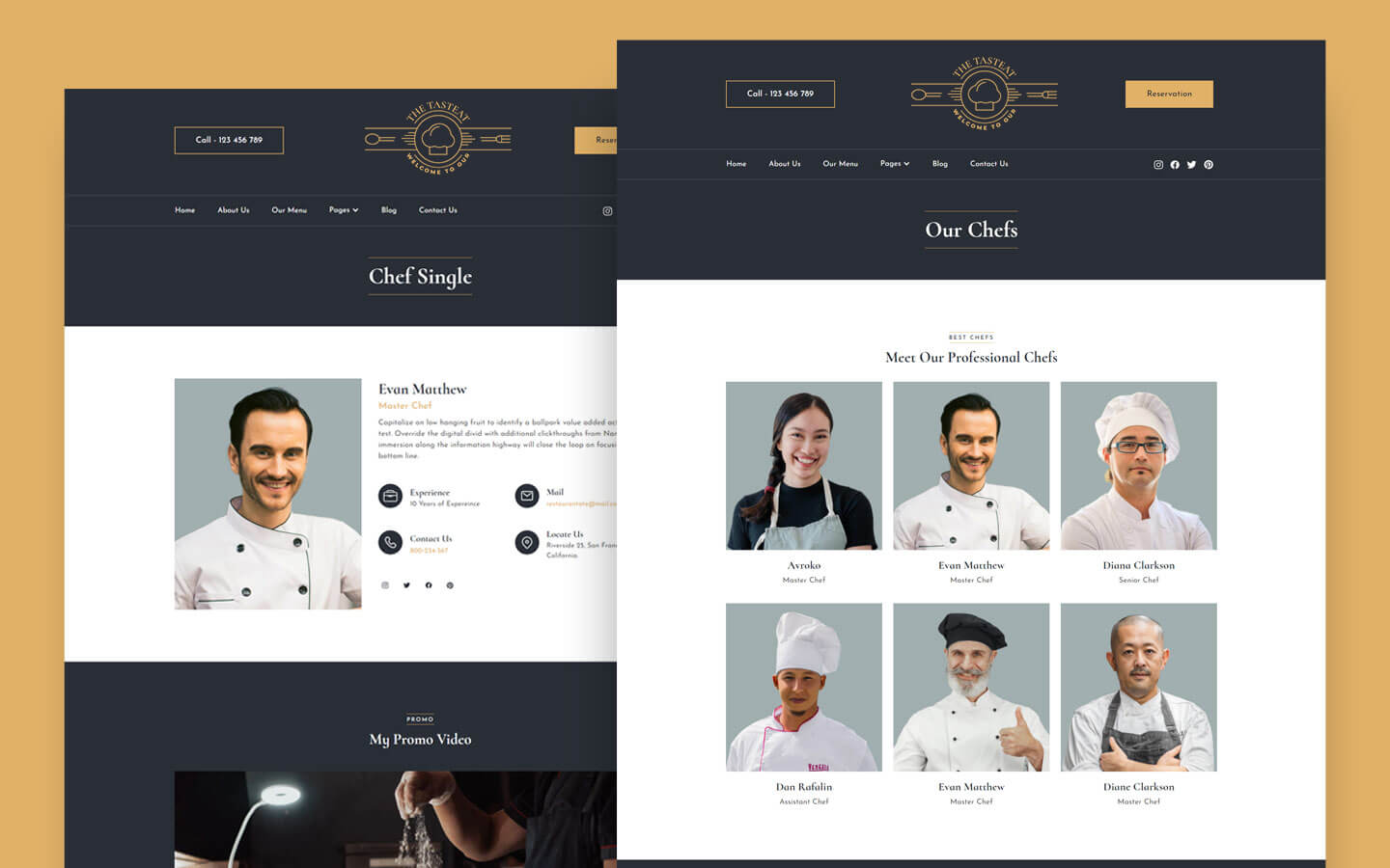TasteEat - Restaurant HTML5 Responsive Website Template