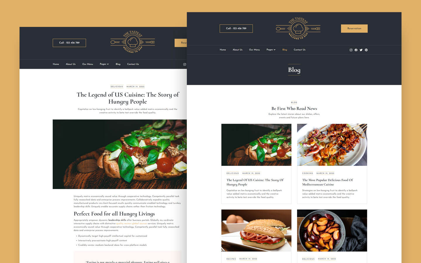 TasteEat - Restaurant HTML5 Responsive Website Template