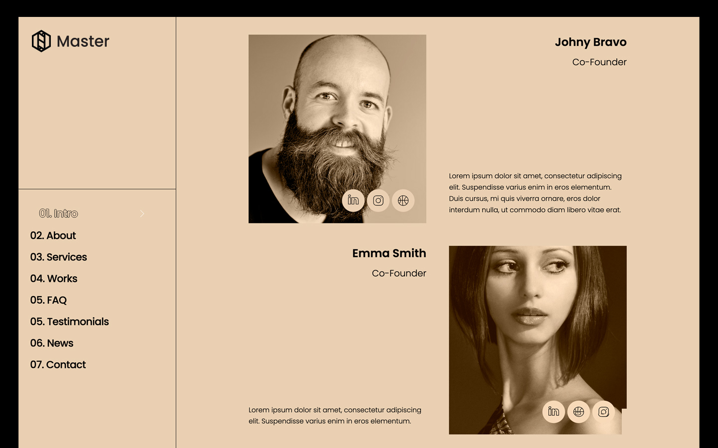 Master - Architecture HTML5 Responsive Website Template
