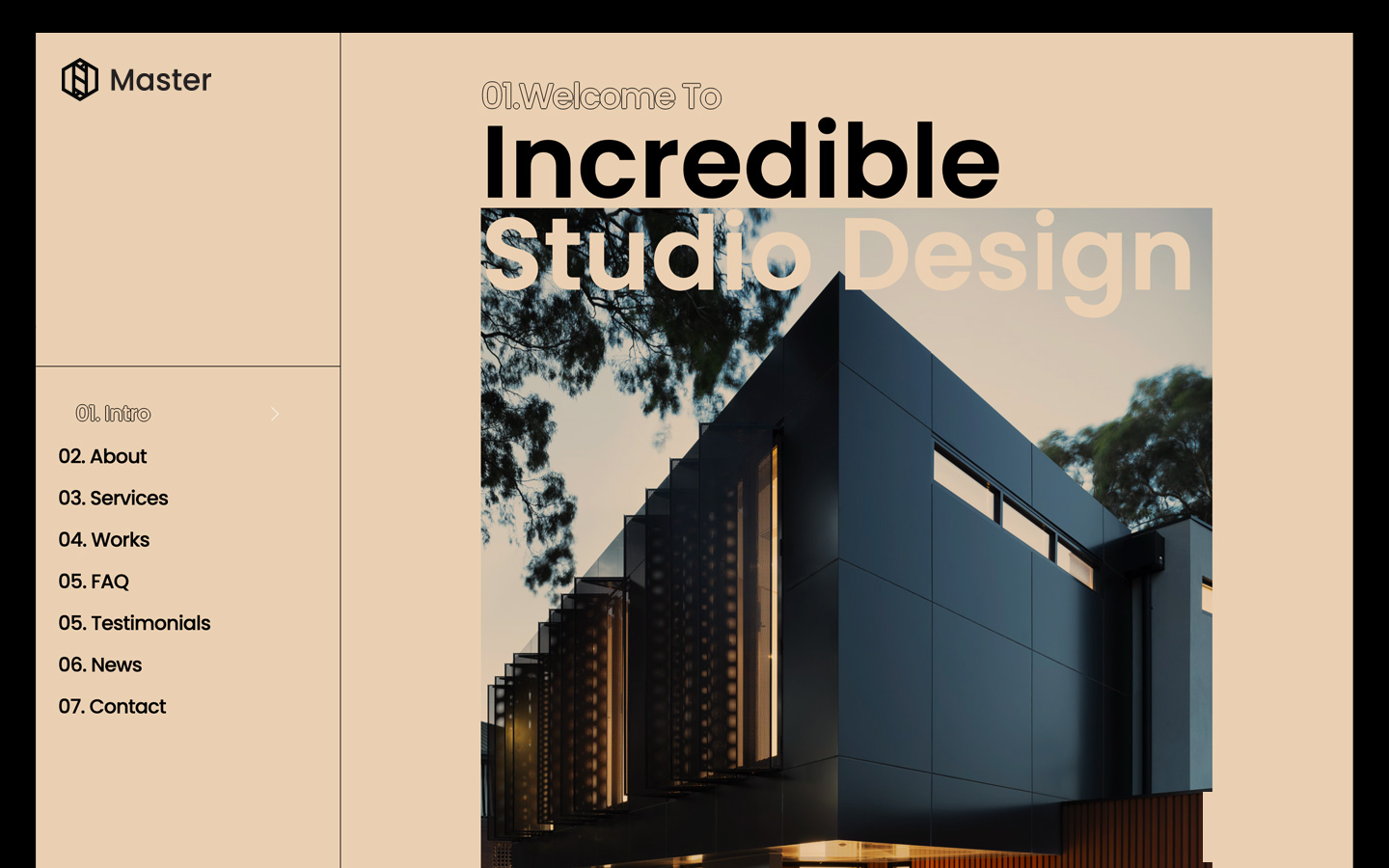Master - Architecture HTML5 Responsive Website Template