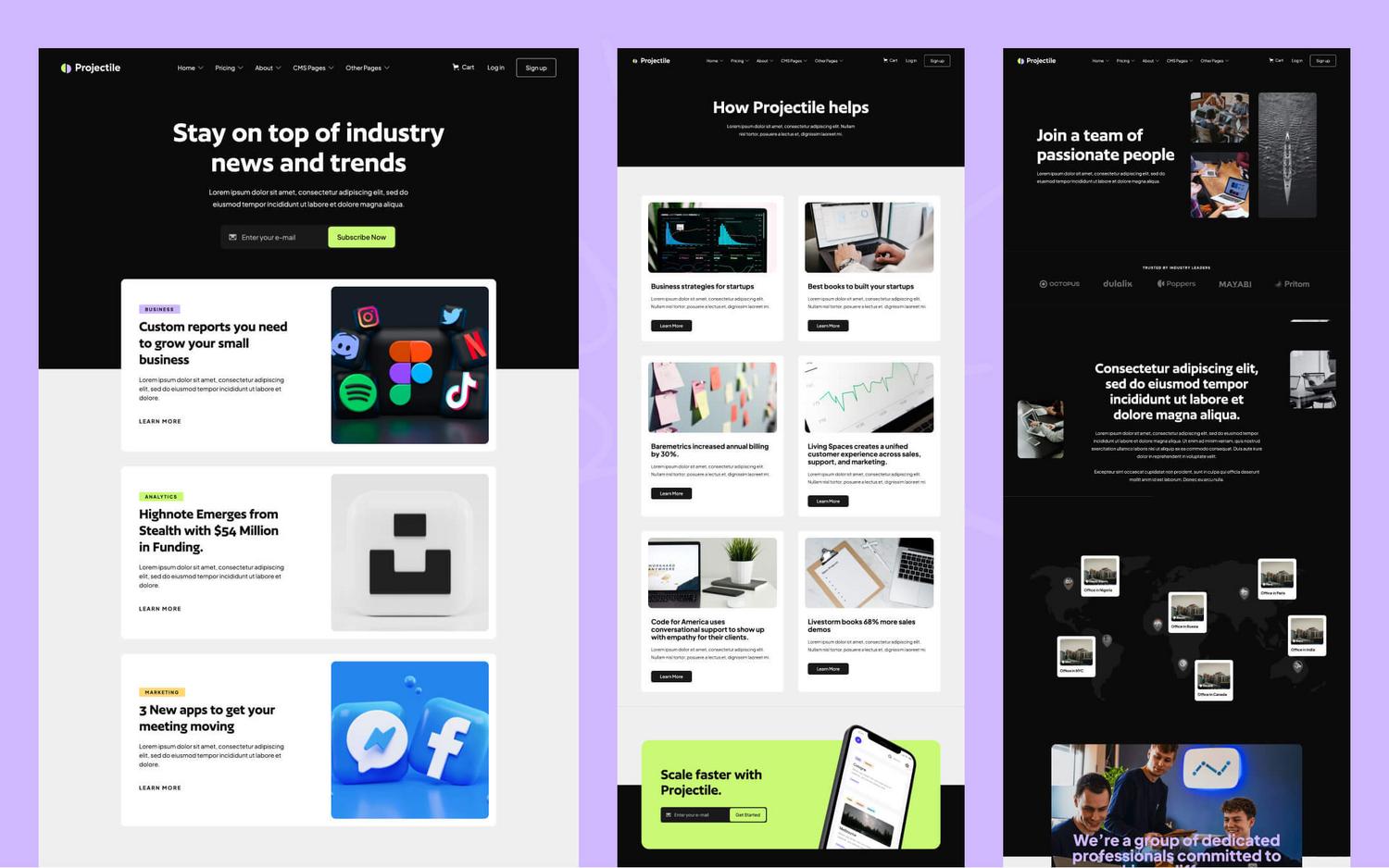 Projectile - SaaS HTML5 Responsive Website Template
