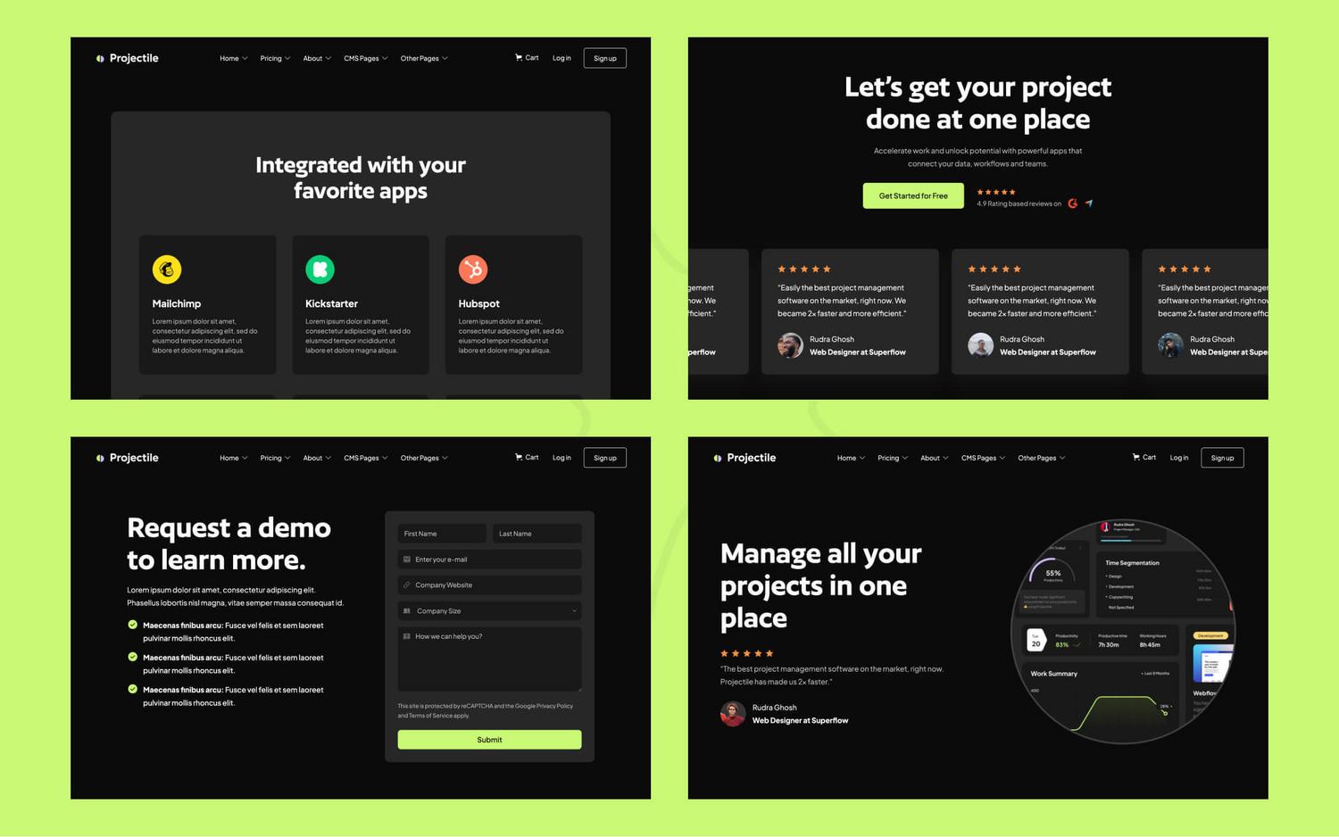 Projectile - SaaS HTML5 Responsive Website Template