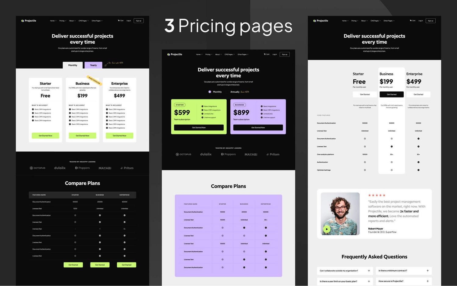 Projectile - SaaS HTML5 Responsive Website Template