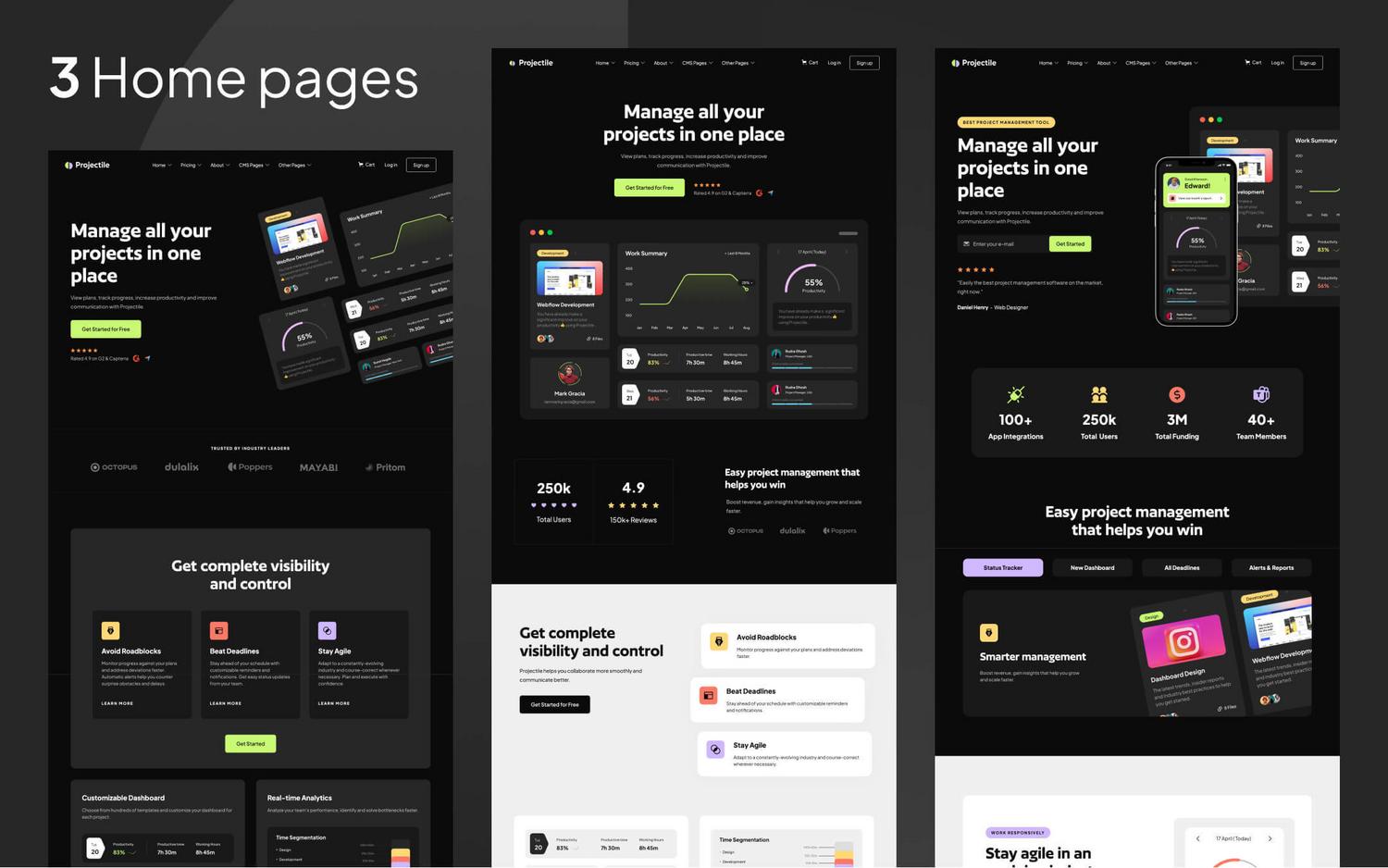 Projectile - SaaS HTML5 Responsive Website Template