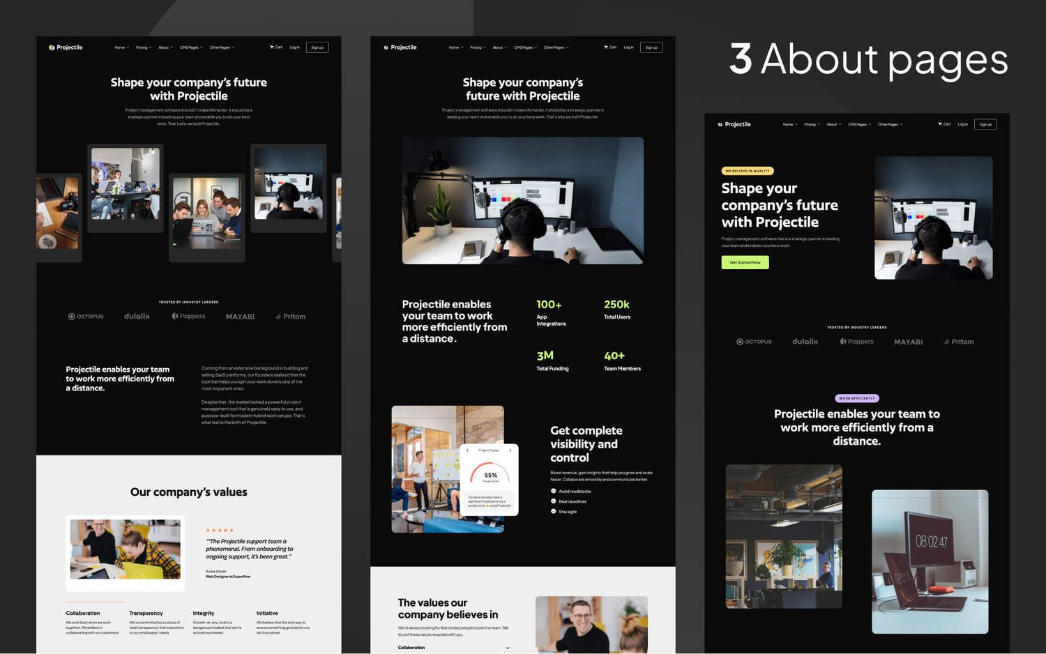 Projectile - SaaS HTML5 Responsive Website Template