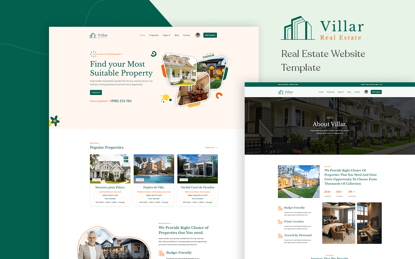 Villar - Real Estate HTML5 Responsive Website Template