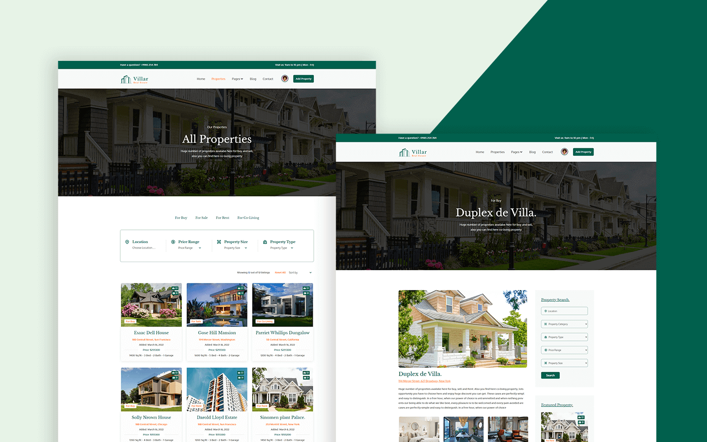 Villar - Real Estate HTML5 Responsive Website Template